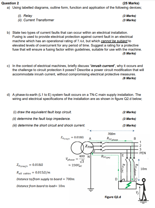 Question 2 (25 Marks) a) Using labelled diagrams, | Chegg.com