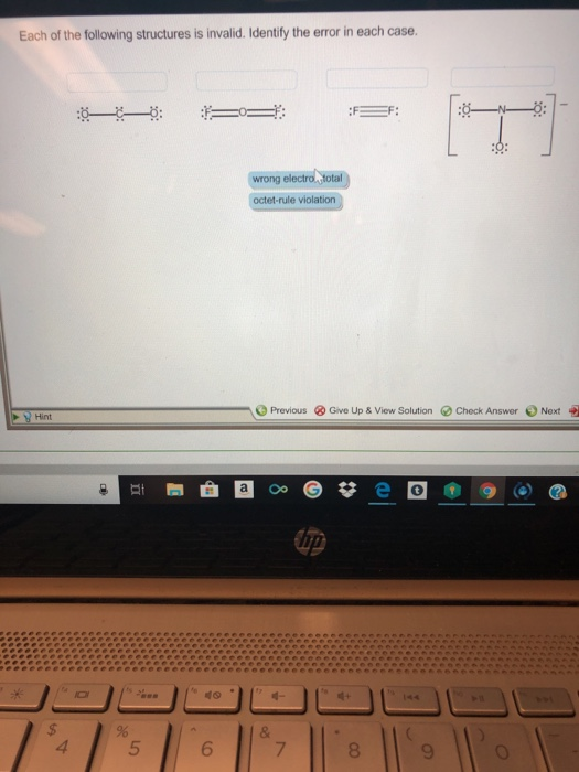Solved Each of the following structures is invalid. Identify | Chegg.com