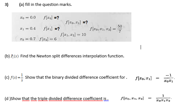 Solved 3) (a) fill in the question marks. TO 0.0 f[co] =? | Chegg.com