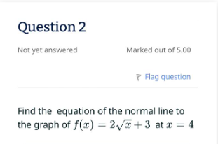 Solved Find the equation of the normal line tothe graph of | Chegg.com