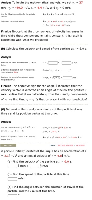 Solved: Problem A Particle Moves Through The Origin Of An ... | Chegg.com