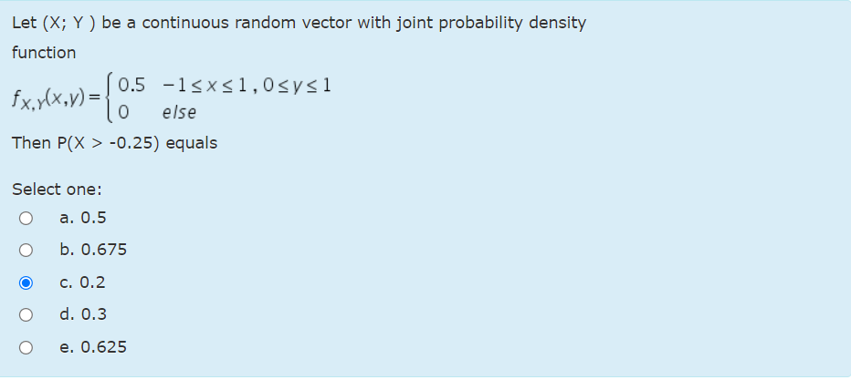 Solved Let X Y Be A Continuous Random Vector With Joint 