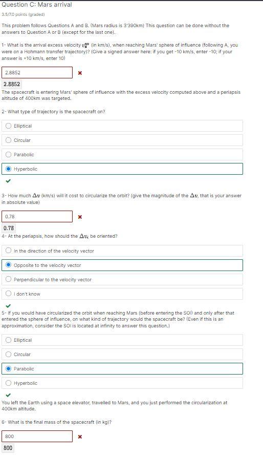 Solved This problem follows Questions A and B. (Mars radius | Chegg.com