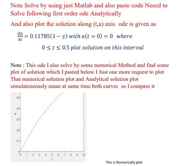 Solved Note Solve by using just Matlab and also paste code | Chegg.com