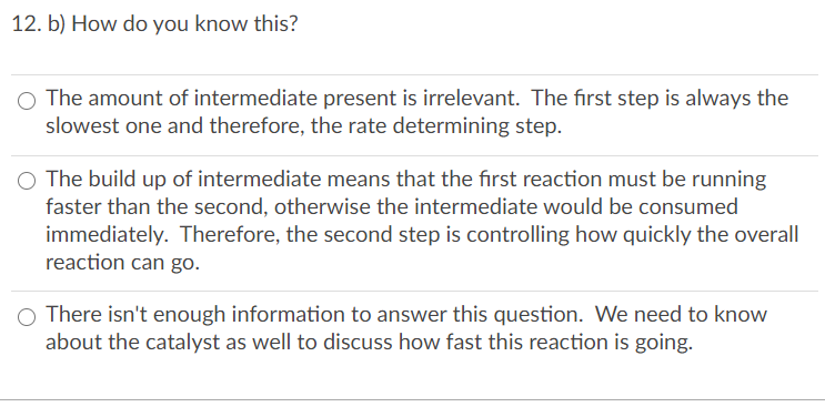 Solved AM 12. a) When running a reaction that has a two-step | Chegg.com