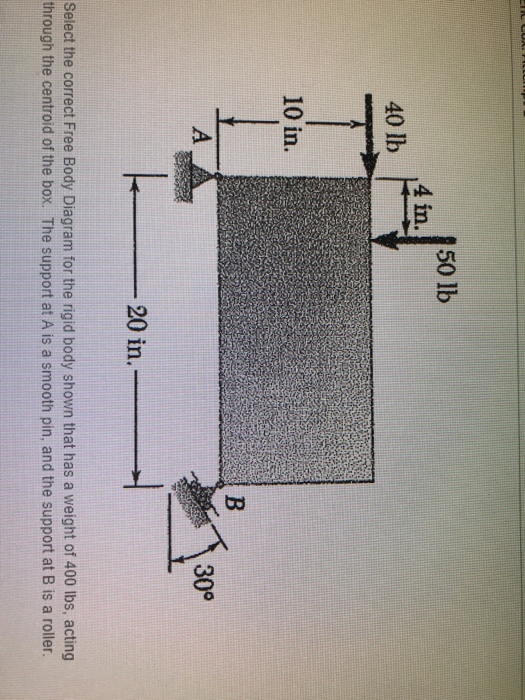 Solved 50 lb 4 in. 40 lb 10 in 30° 20 in Select the correct | Chegg.com Solved 50 lb 4 in. 40 lb 10 in 30° 20 in Select the correct | Chegg.com