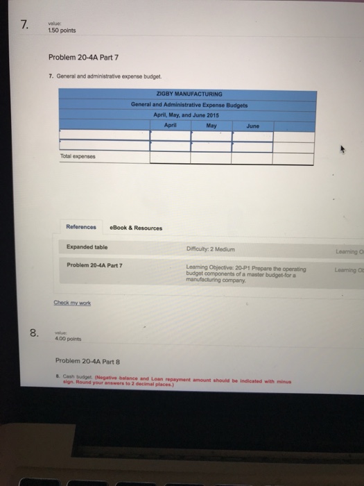 Solved Chapter 20. Homework Questions 1-8 (of 8 Problem | Chegg.com