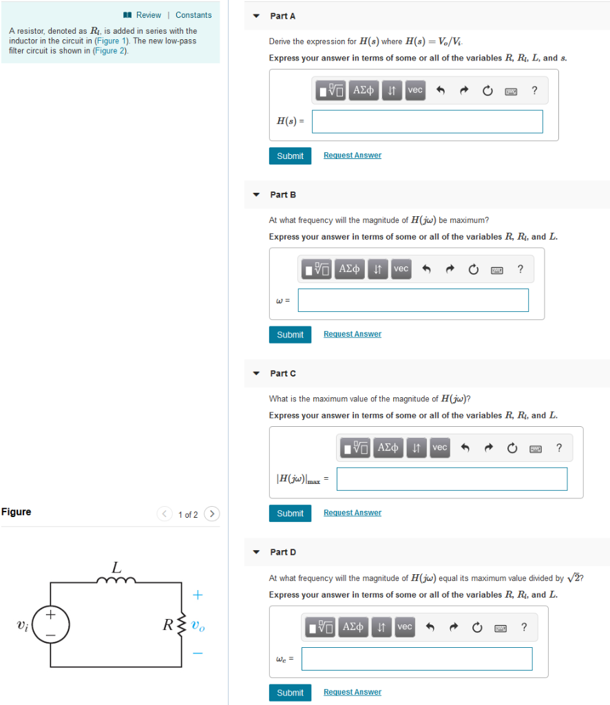 Solved Review|Constants Part A A resistor, denoted as Ri, is | Chegg.com