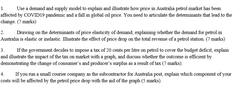 Solved Australian petrol prices could soon drop to $1 a | Chegg.com Solved Australian petrol prices could soon drop to $1 a | Chegg.com