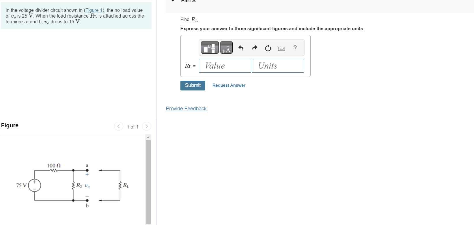 Solved In the voltage-divider circuit shown in the no-load | Chegg.com