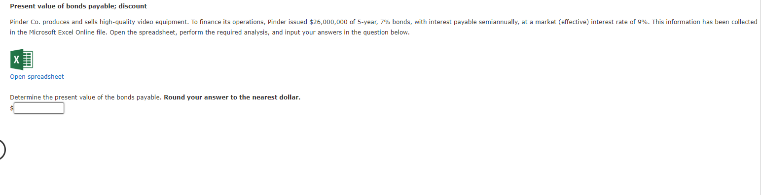 Solved in the Microsoft Excel Online file. Open the | Chegg.com