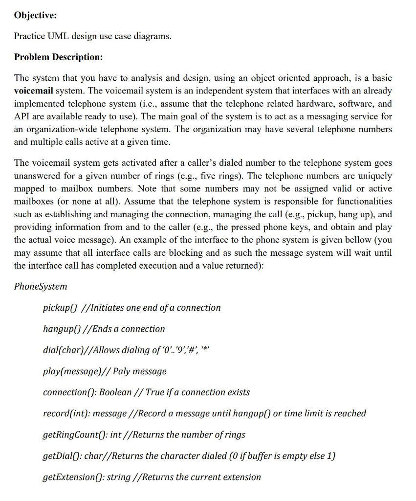 Solved Objective: Practice UML design use case diagrams. | Chegg.com