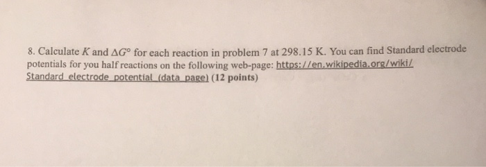 Solved 7. Balance the following skeleton reactions using | Chegg.com