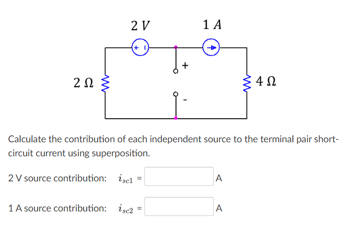 Solved Calculate the contribution of each independent source | Chegg.com