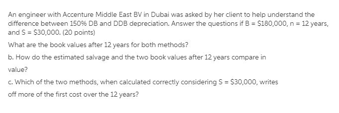Solved An engineer with Accenture Middle East BV in Dubai | Chegg.com