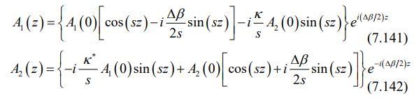Solve coupled mode equations for codirectional | Chegg.com