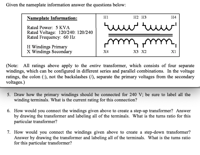 Solved Given the nameplate information answer the questions | Chegg.com