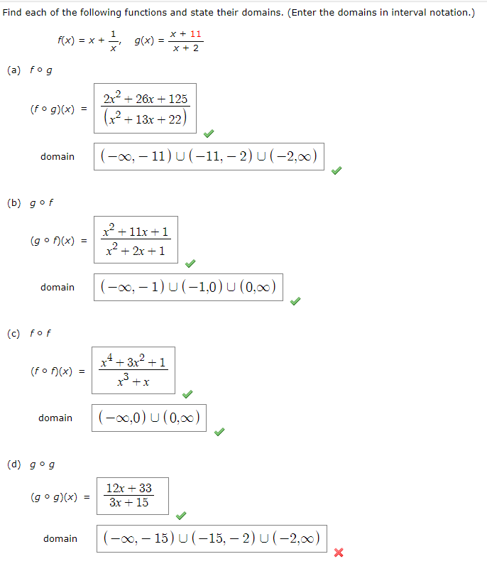 Solved Find each of the following functions and state their | Chegg.com