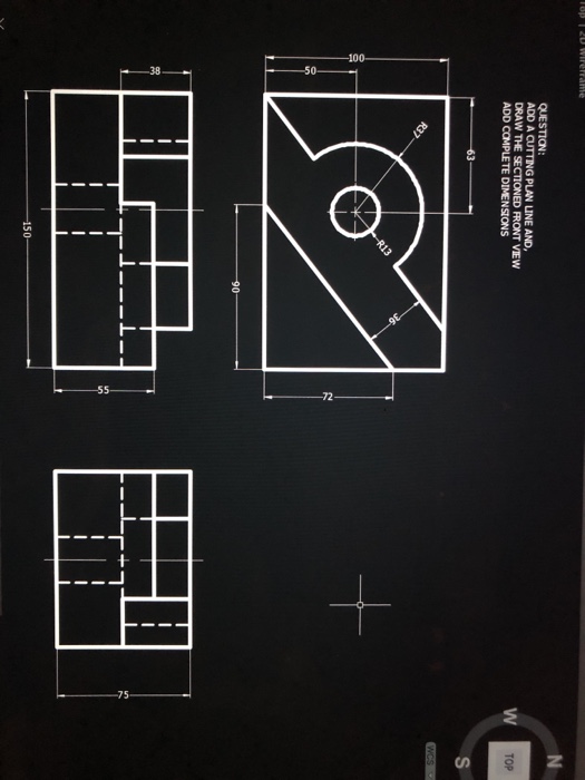 Solved QUESTION ADD A CUTTING PLAN LINE AND, DRAW THE | Chegg.com