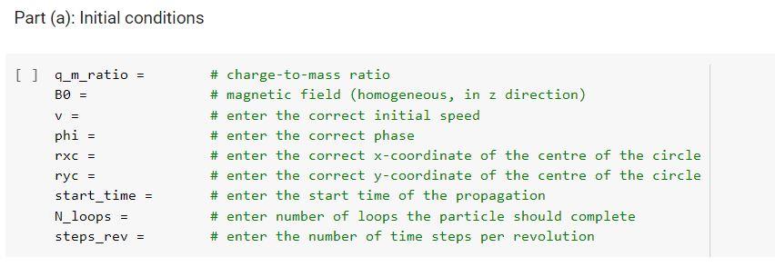 Part (b): Calculate values from the input | Chegg.com