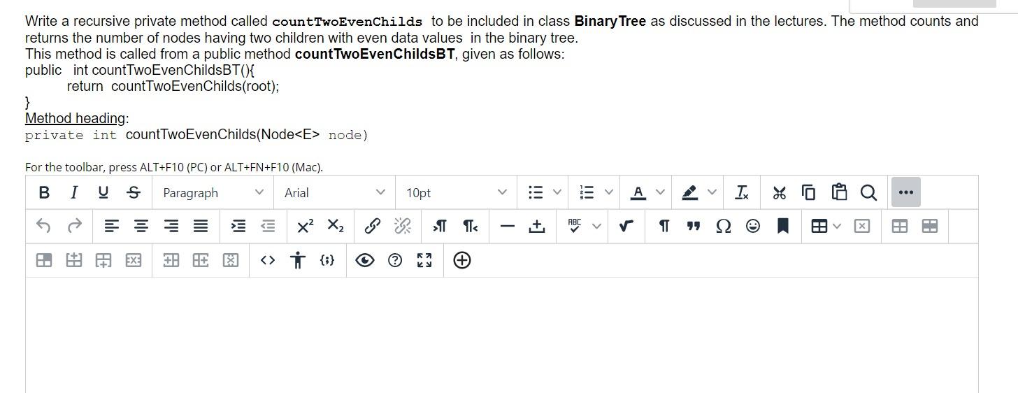 Solved Write a recursive private method called | Chegg.com