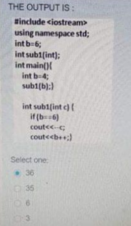 Solved THE OUTPUT IS : #include using namespace std; int | Chegg.com