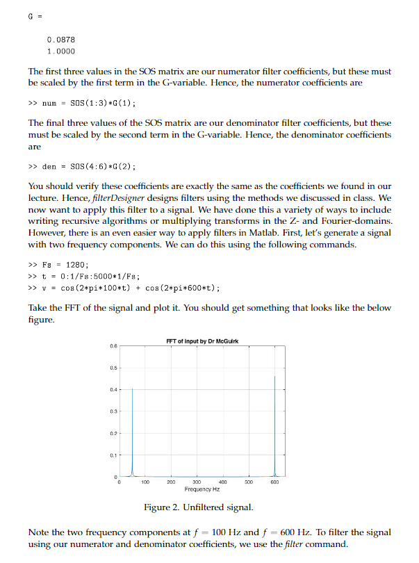 Solved The objective of this project is to use Matlab to | Chegg.com
