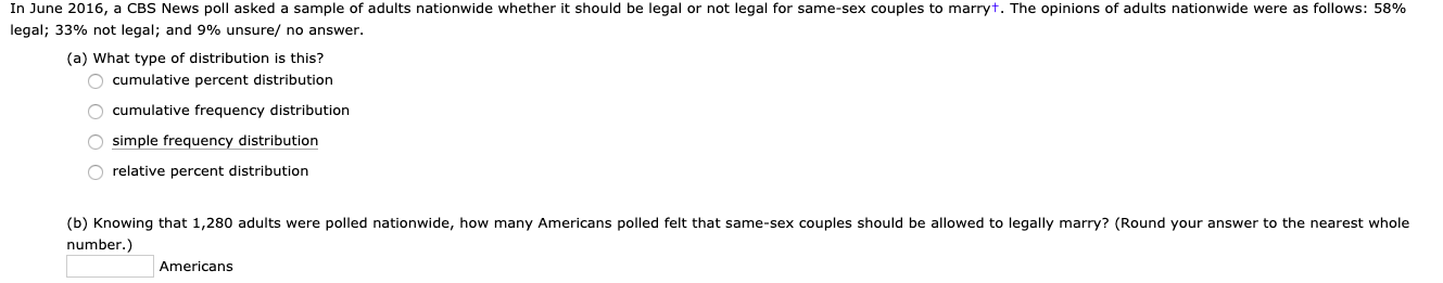 Solved The following is an incomplete simple frequency | Chegg.com