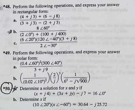 Solved *48. Perform the following operations, and express | Chegg.com