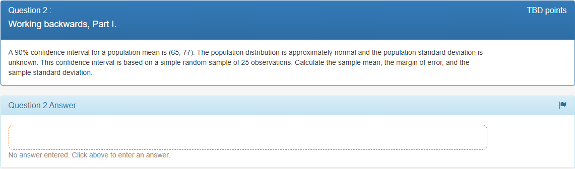 Solved TBD points Question 2 Working backwards, Part I. A | Chegg.com