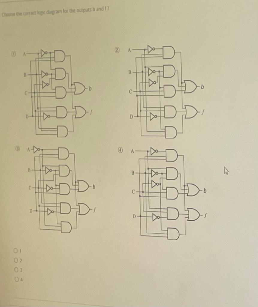 Question is: Choose the correct logic diagram for the | Chegg.com