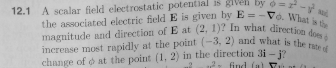 Solved 2.1 A scalar field electrostatic potential is given | Chegg.com