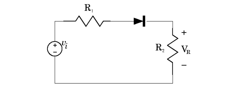 Solved If vi = 5, and R1=R2=54, assuming that the threshold | Chegg.com