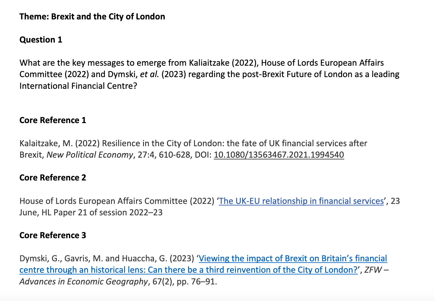 Solved Please write a briefing note using the core | Chegg.com