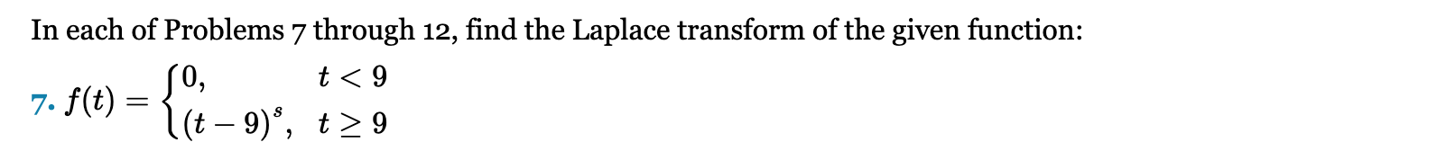 Solved In each of Problems 7 through 12, find the Laplace | Chegg.com