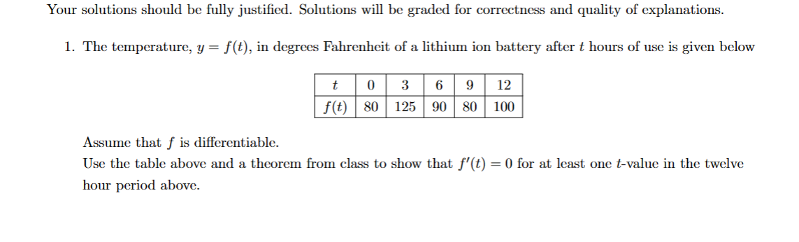 Solved Your solutions should be fully justified. Solutions | Chegg.com