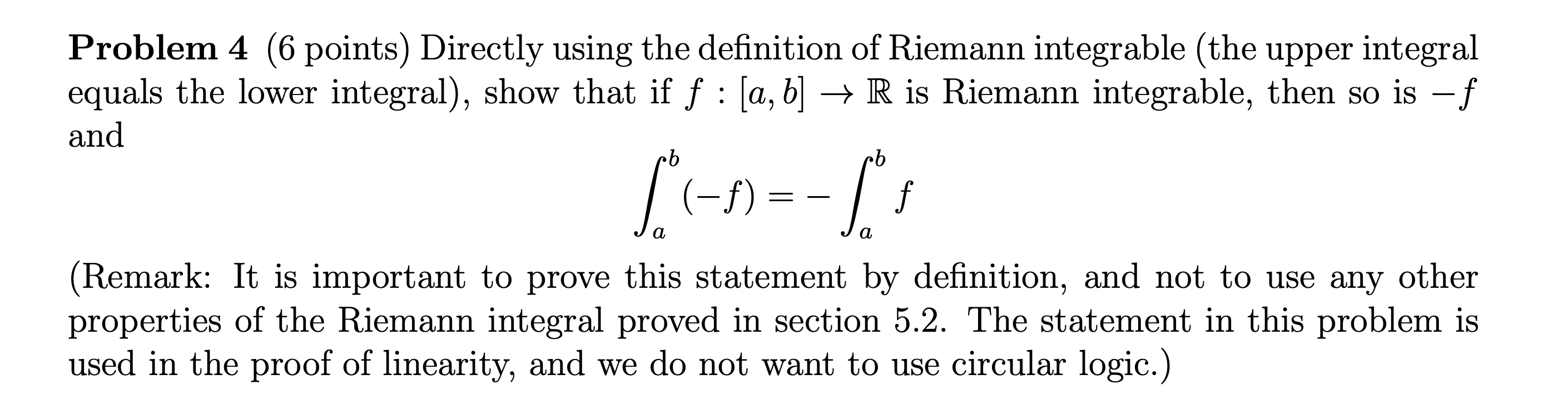 Solved Problem 4 (6 points) Directly using the definition of | Chegg.com