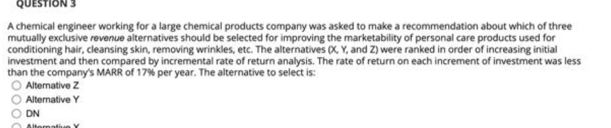 Solved QUESTION 3A chemical engineer working for a large | Chegg.com