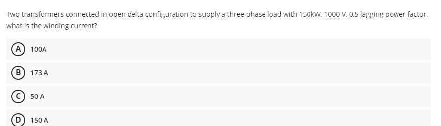 Solved Two transformers connected in open delta | Chegg.com