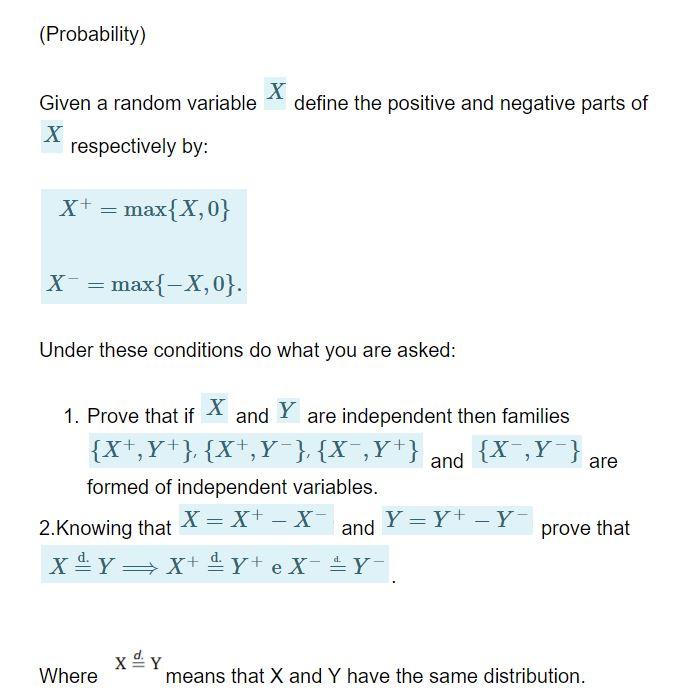 (Probability) X Given a random variable define the | Chegg.com
