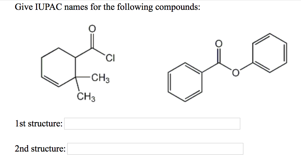 Solved Give IUPAC names for the following compounds: CI -CH3 | Chegg.com