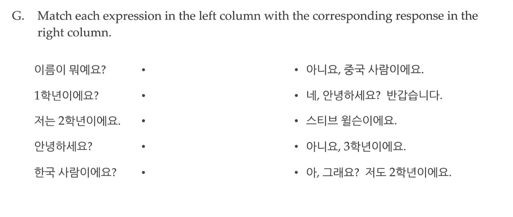 G. ﻿Match each expression in the left column with the | Chegg.com