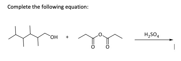 Solved Complete the following equation: OH + H2SO4 yr | Chegg.com