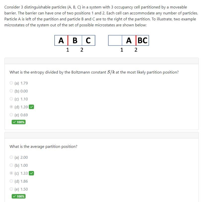 Solved Consider 3 distinguishable particles (A,B,C) in a | Chegg.com