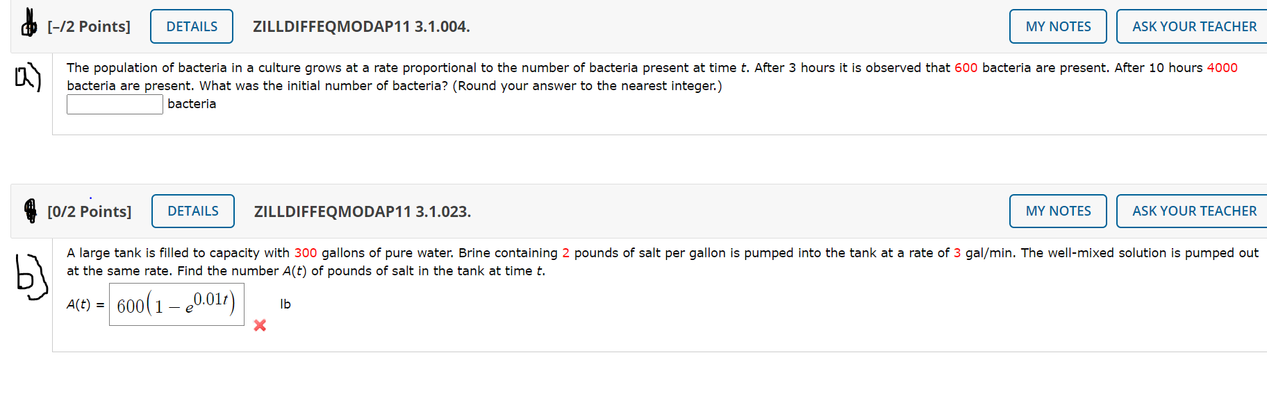 Solved 12 Points DETAILS ZILLDIFFEQMODAP11 3 1 004 MY Chegg