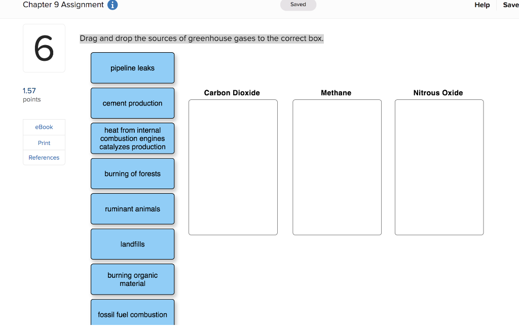 Solved Chapter 9 Assignment i Saved Help Save Drag and drop | Chegg.com