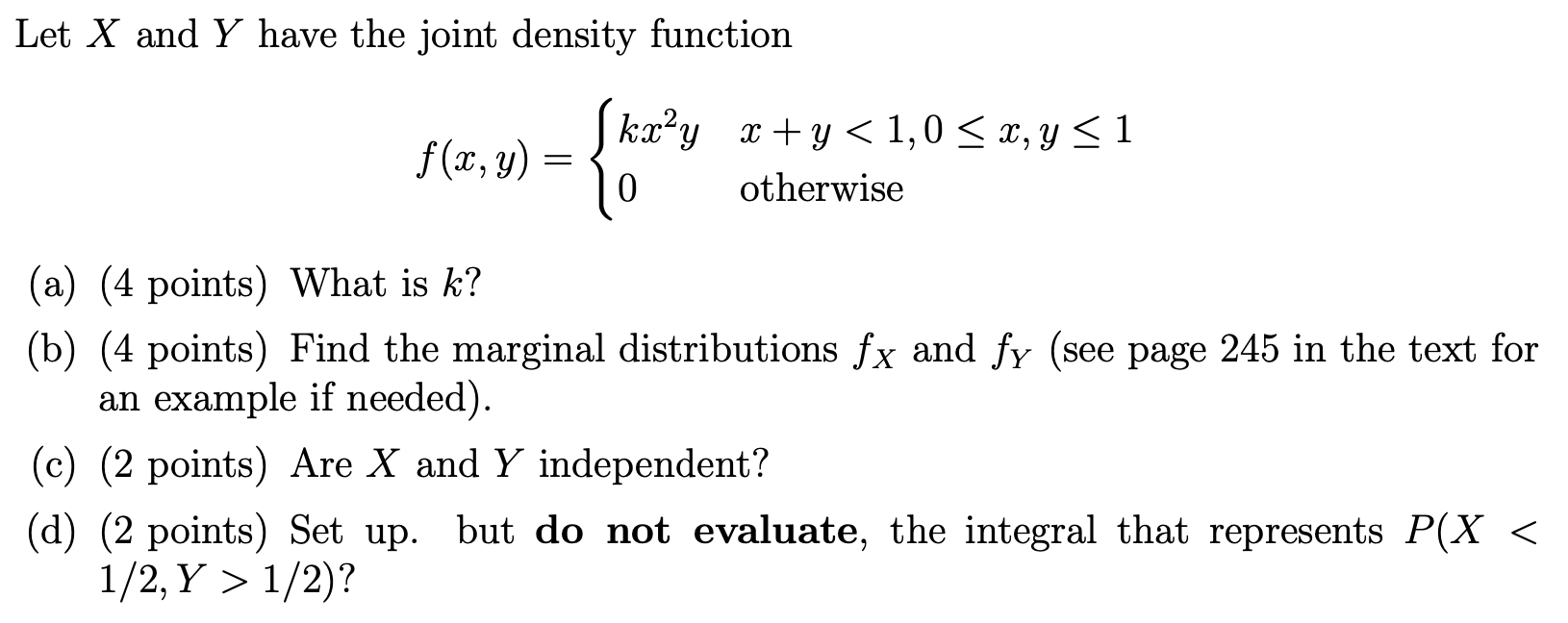 Solved Let x and Y have the joint density | Chegg.com