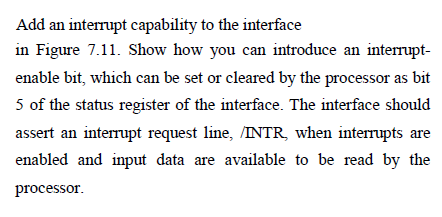 Add an interrupt capability to the interface in | Chegg.com