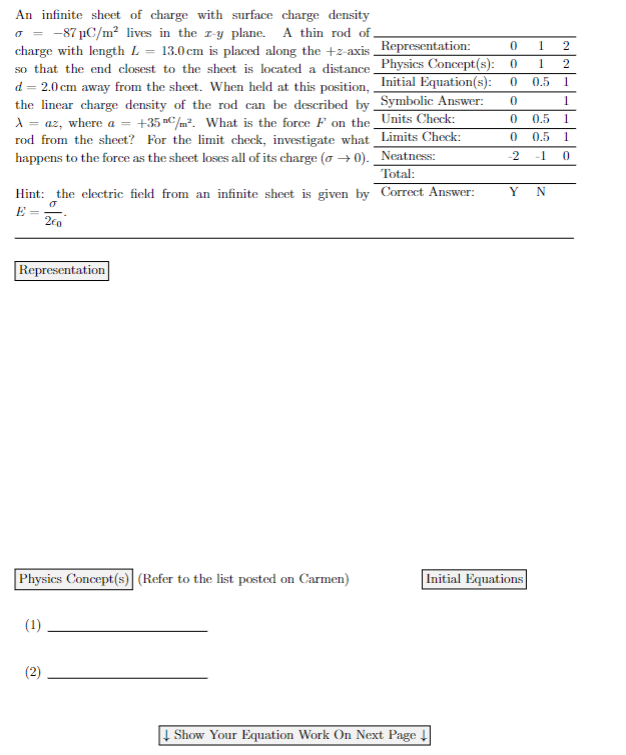 Solved An infinite sheet of charge with surface charge | Chegg.com