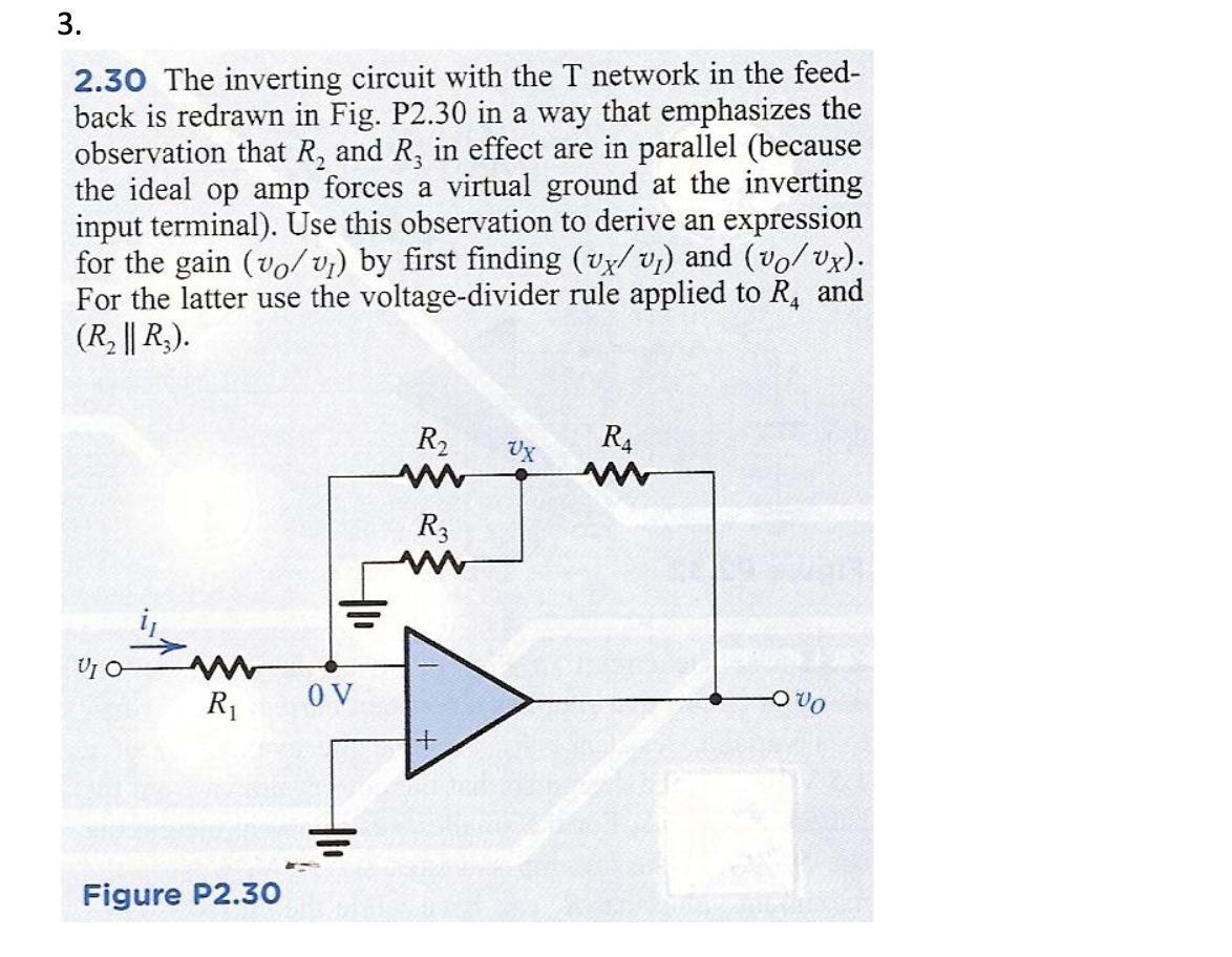 Solved 2.30 The inverting circuit with the T network in the | Chegg.com